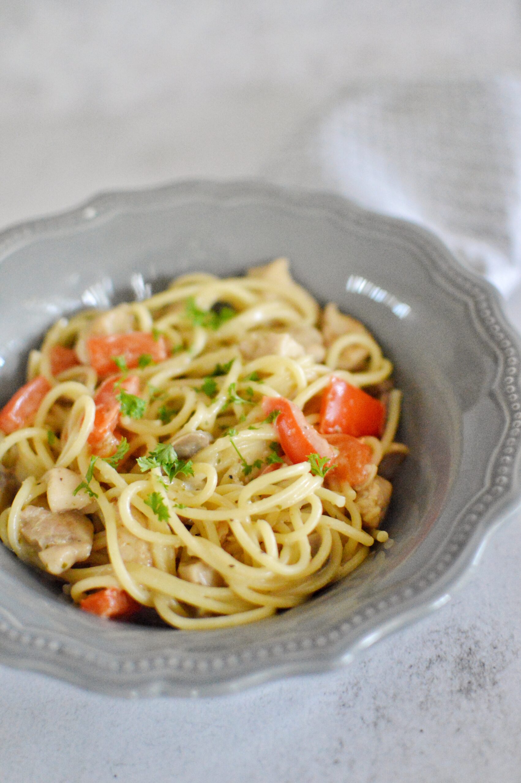 Kycklingpasta med pesto