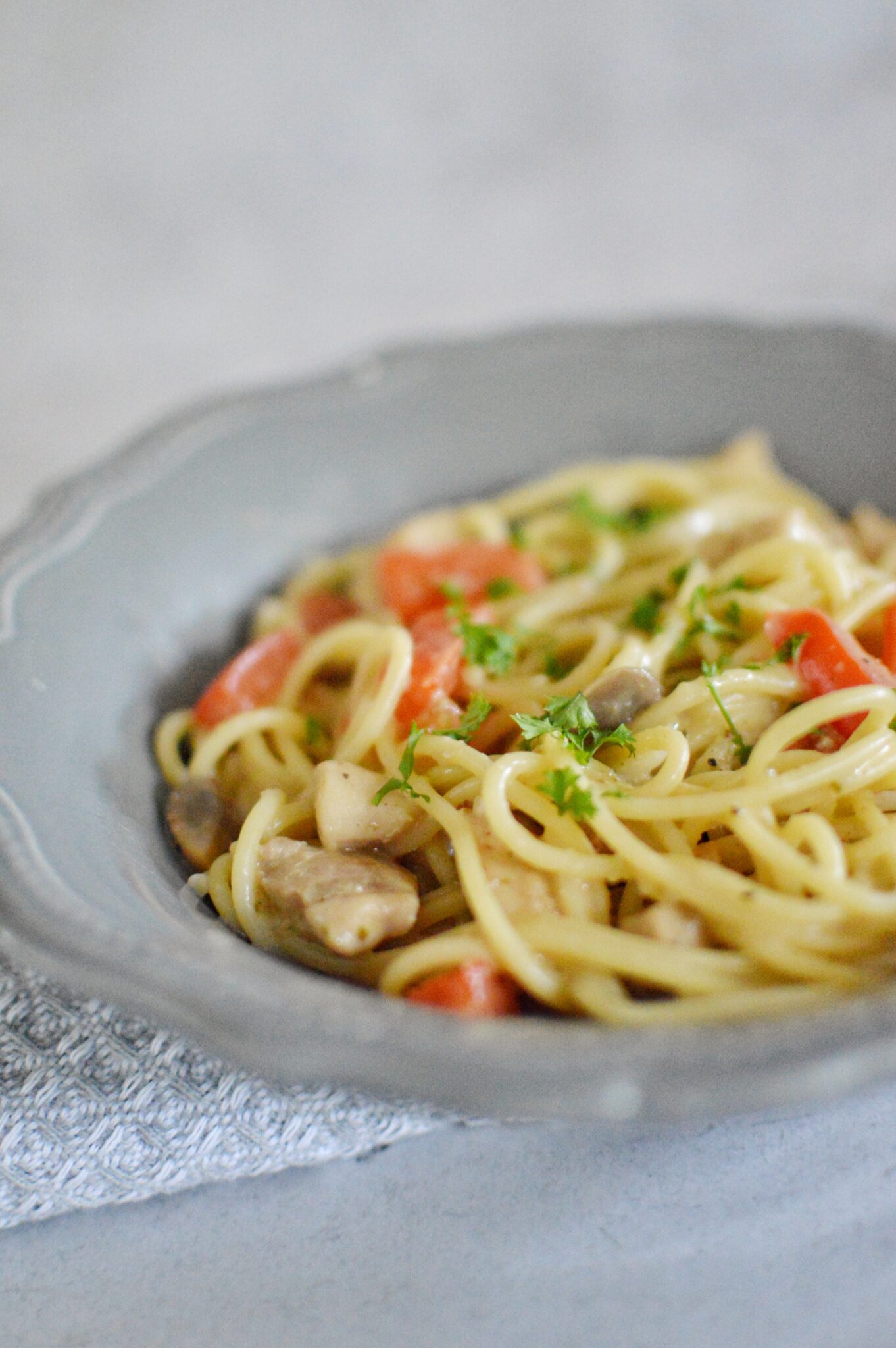Kycklingpasta med pesto