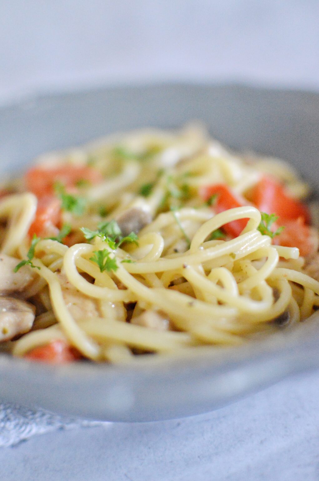 Kycklingpasta med pesto